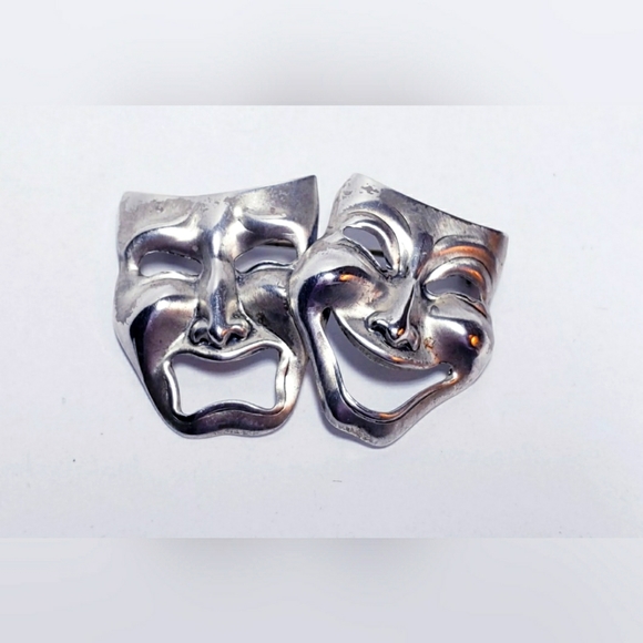 Jewelry | Vintage Sterling Silver Tragedy Comedy Laugh Now Cry Later ...